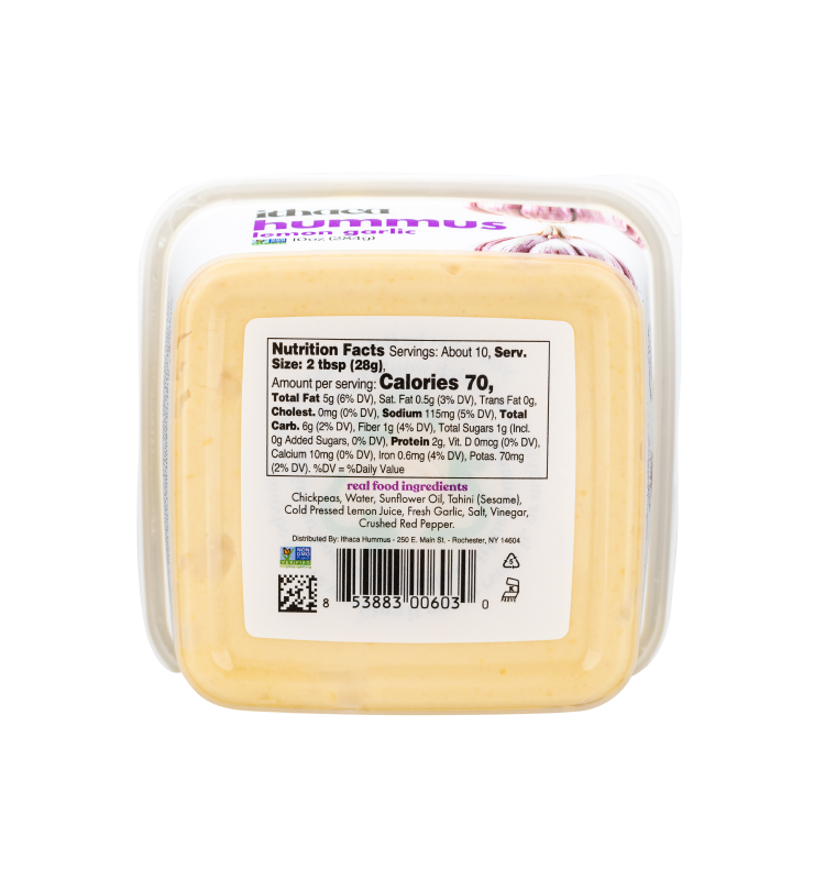 Lemon Garlic Hummus – Ithaca Hummus